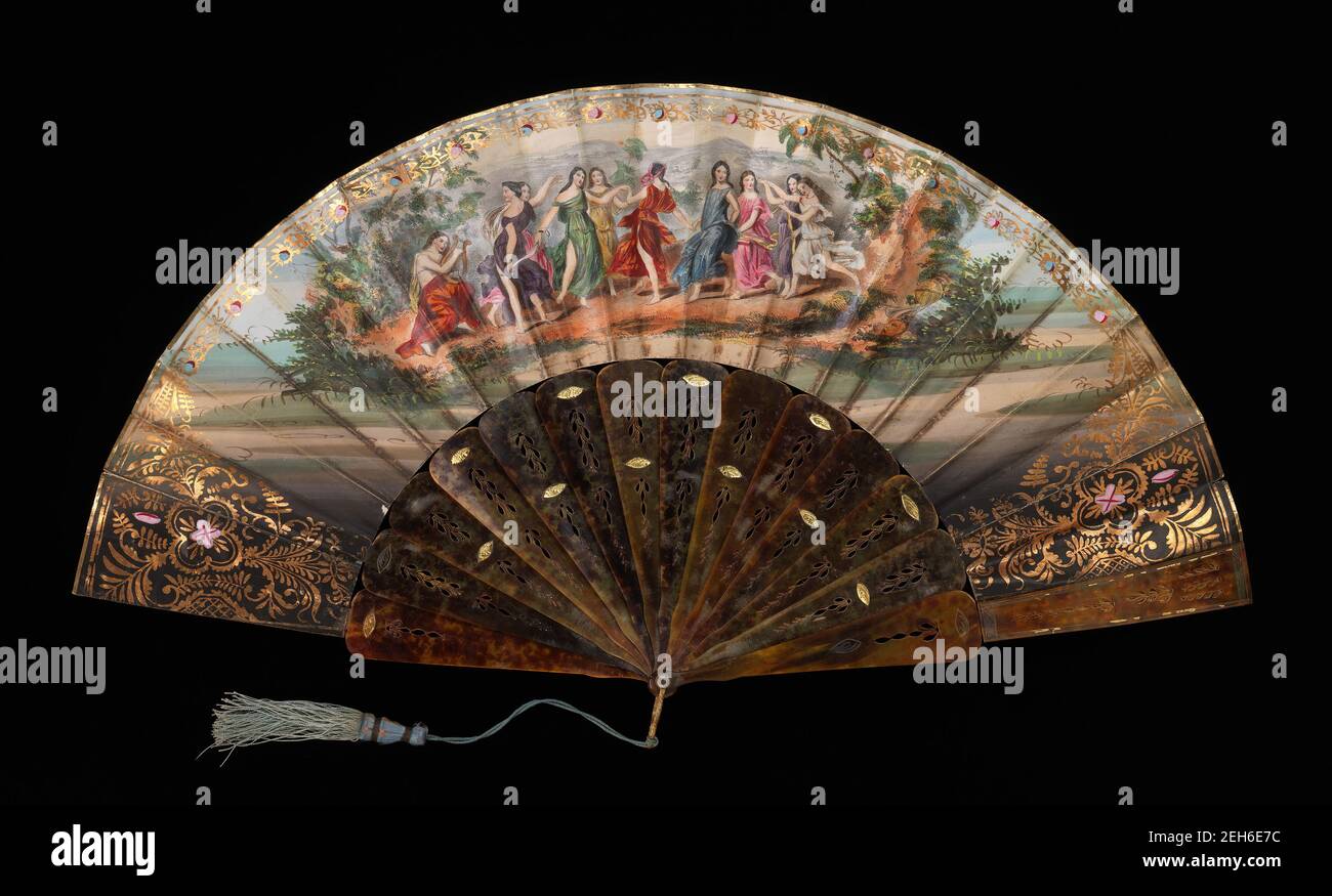 Fan, European, 1860-79 Stock Photo - Alamy