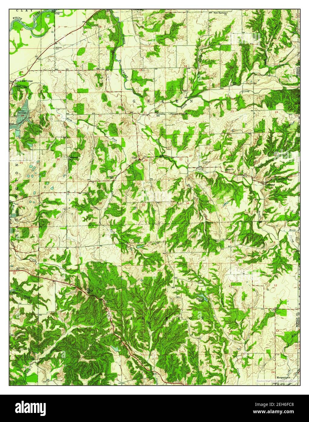 Cope, Indiana, map 1955, 1:24000, United States of America by Timeless ...