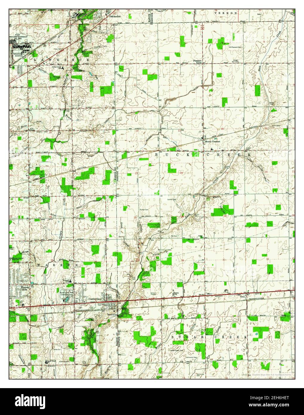 Cumberland, Indiana, map 1962, 1:24000, United States of America by ...