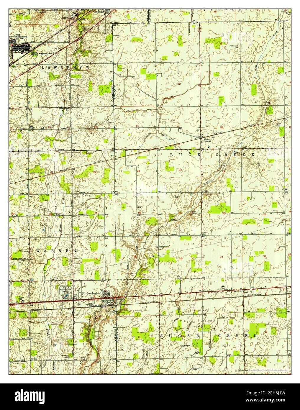 Cumberland, Indiana, map 1952, 1:24000, United States of America by ...