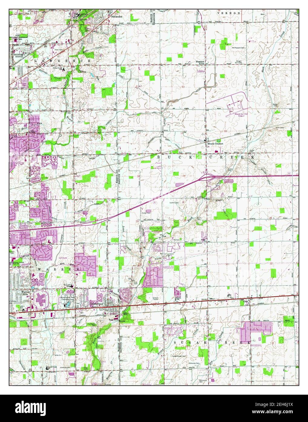 Cumberland, Indiana, map 1962, 1:24000, United States of America by ...