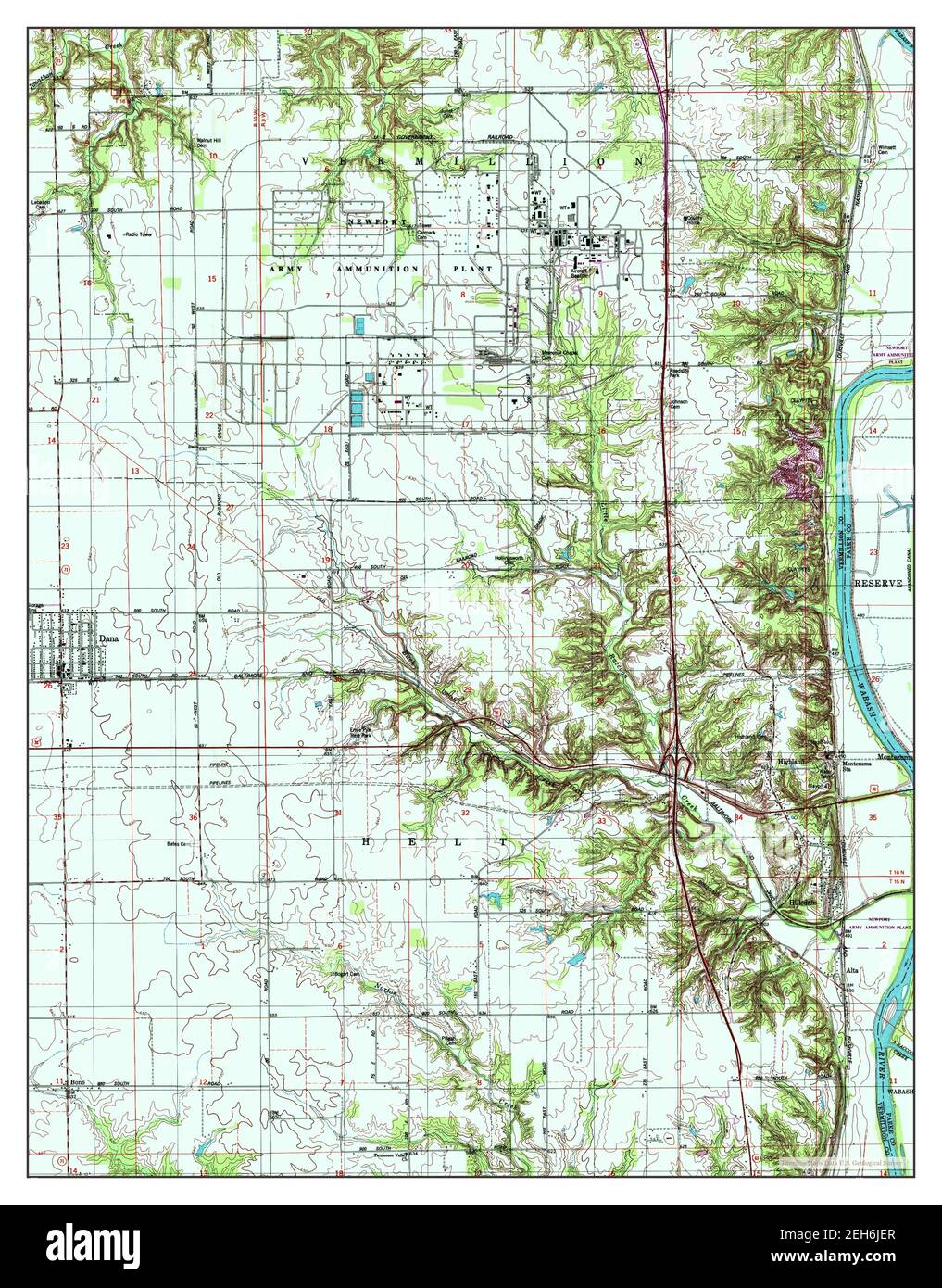 Dana, Indiana, map 1978, 1:24000, United States of America by Timeless ...