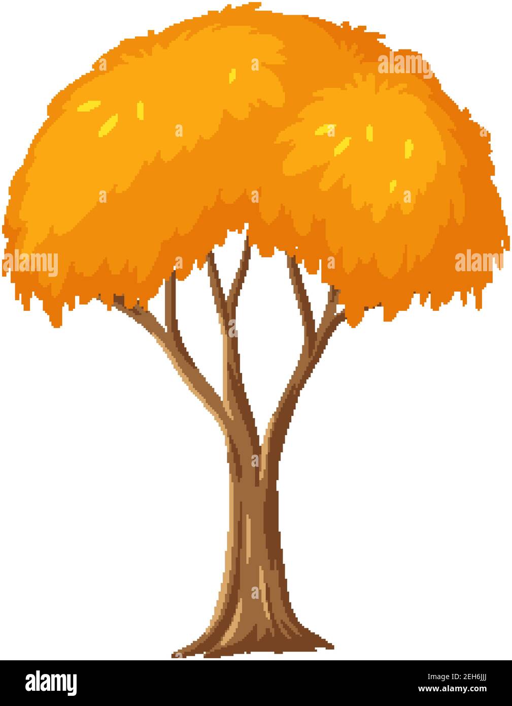 Isolated autumn tree on white background illustration Stock Vector ...