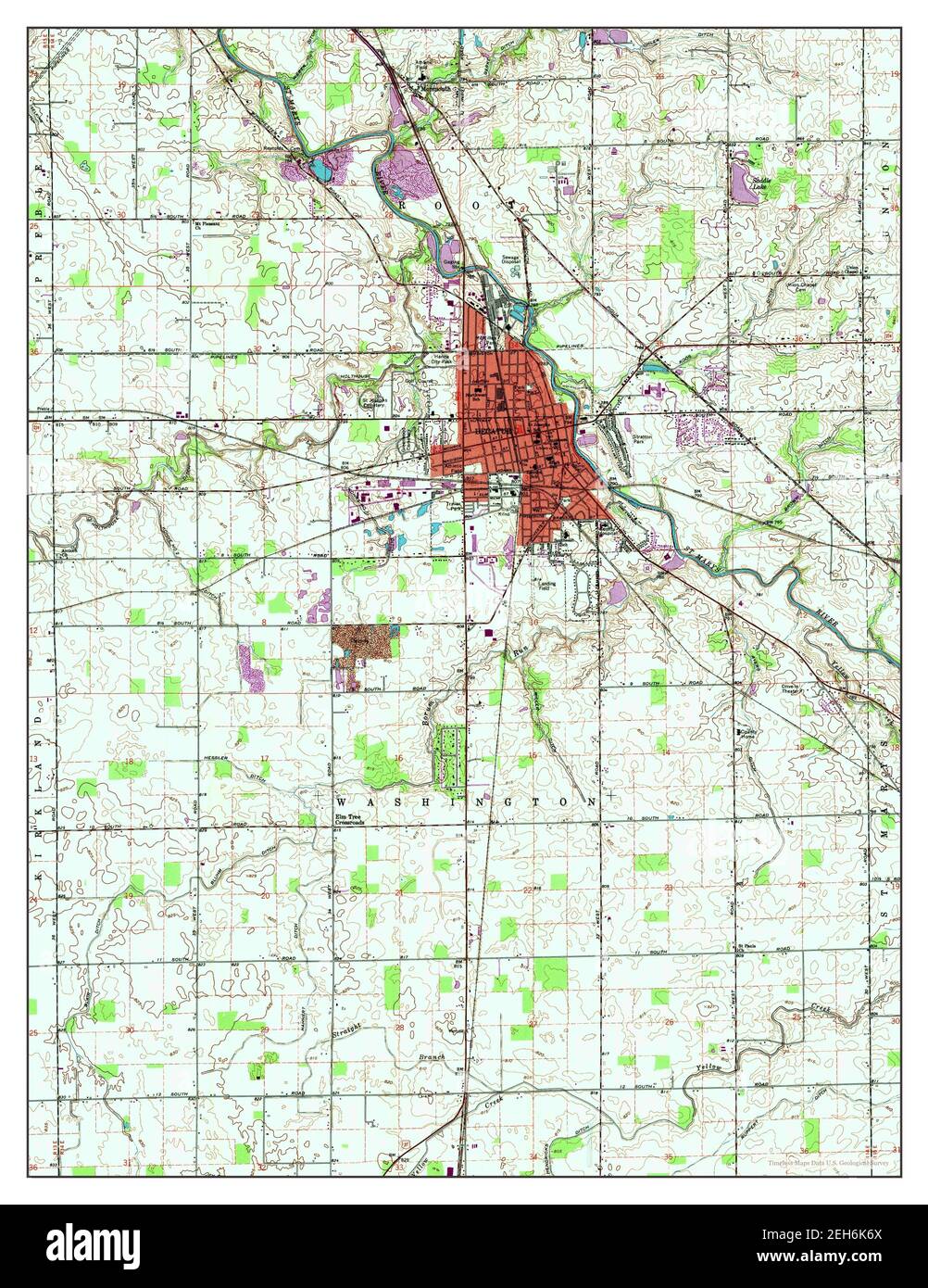 Decatur, Indiana, map 1992, 1:24000, United States of America by ...