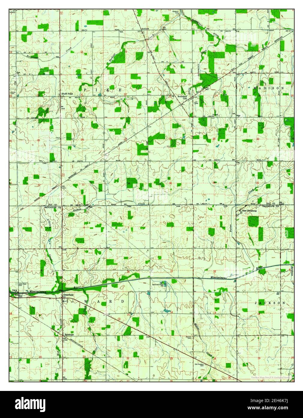 Deerfield, Indiana, map 1960, 1:24000, United States of America by ...