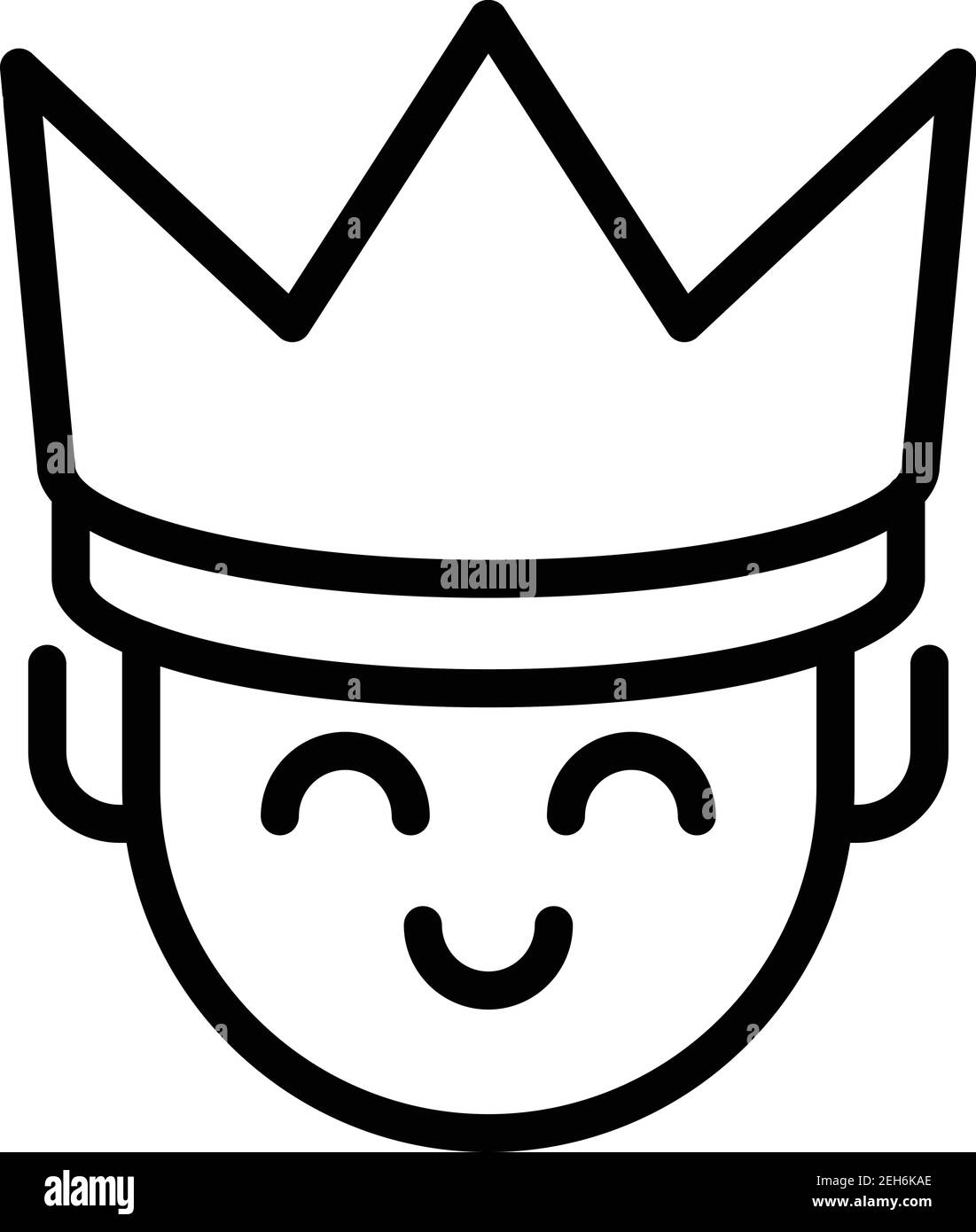 King icon. Outline king vector icon for web design isolated on white ...