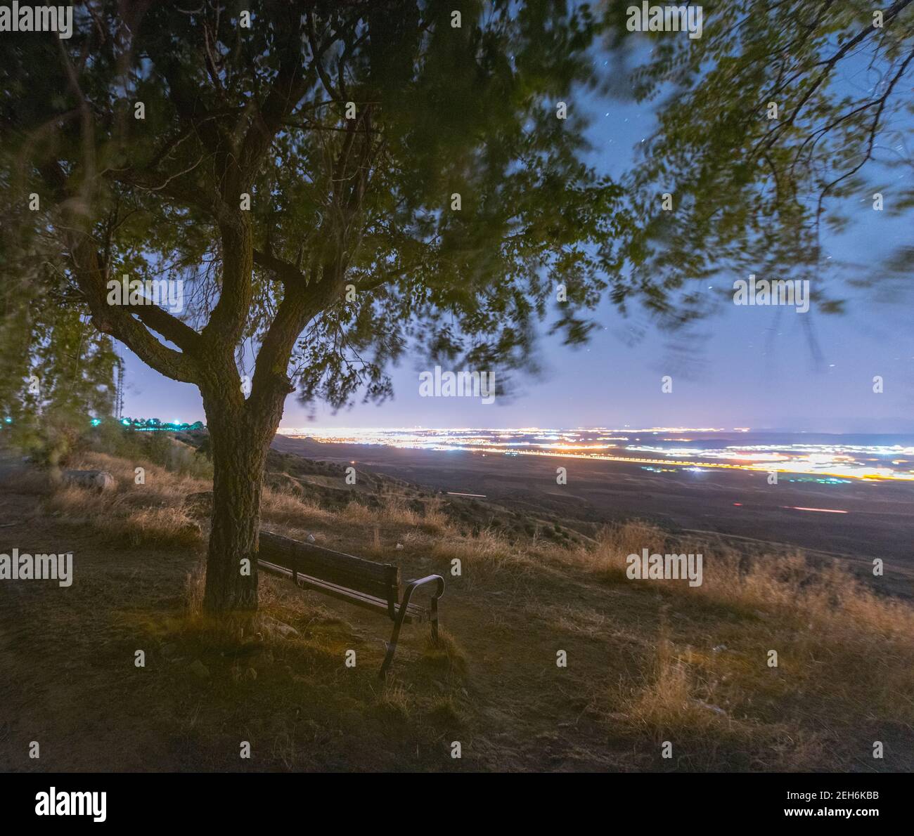 night viewpoint over mountain in rural area Stock Photo - Alamy