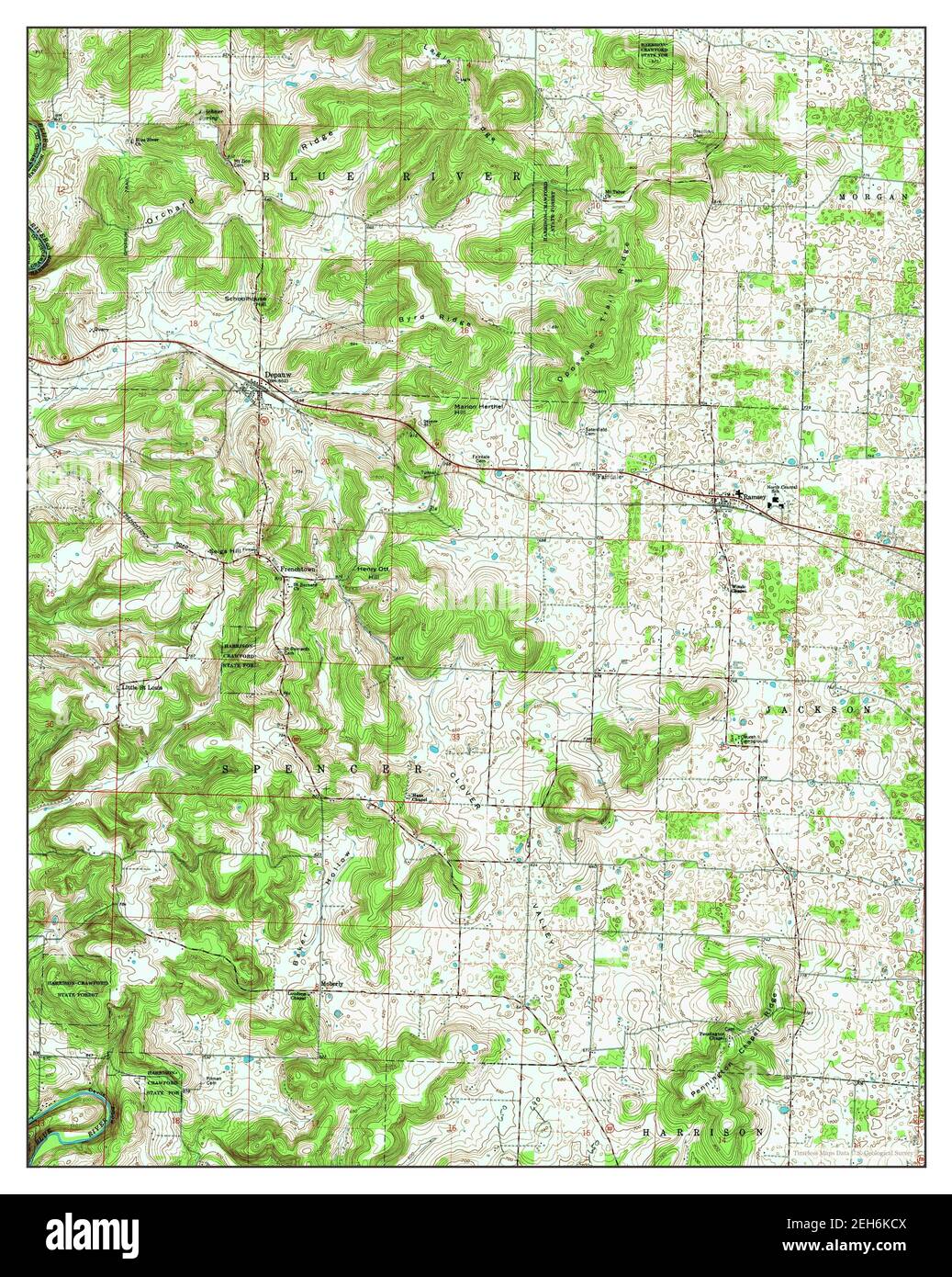 Depauw, Indiana, map 1962, 1:24000, United States of America by ...