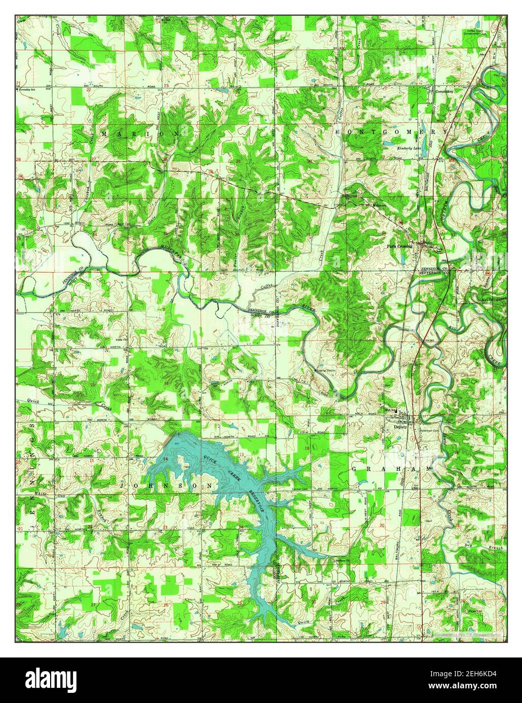 Deputy, Indiana, map 1968, 1:24000, United States of America by ...