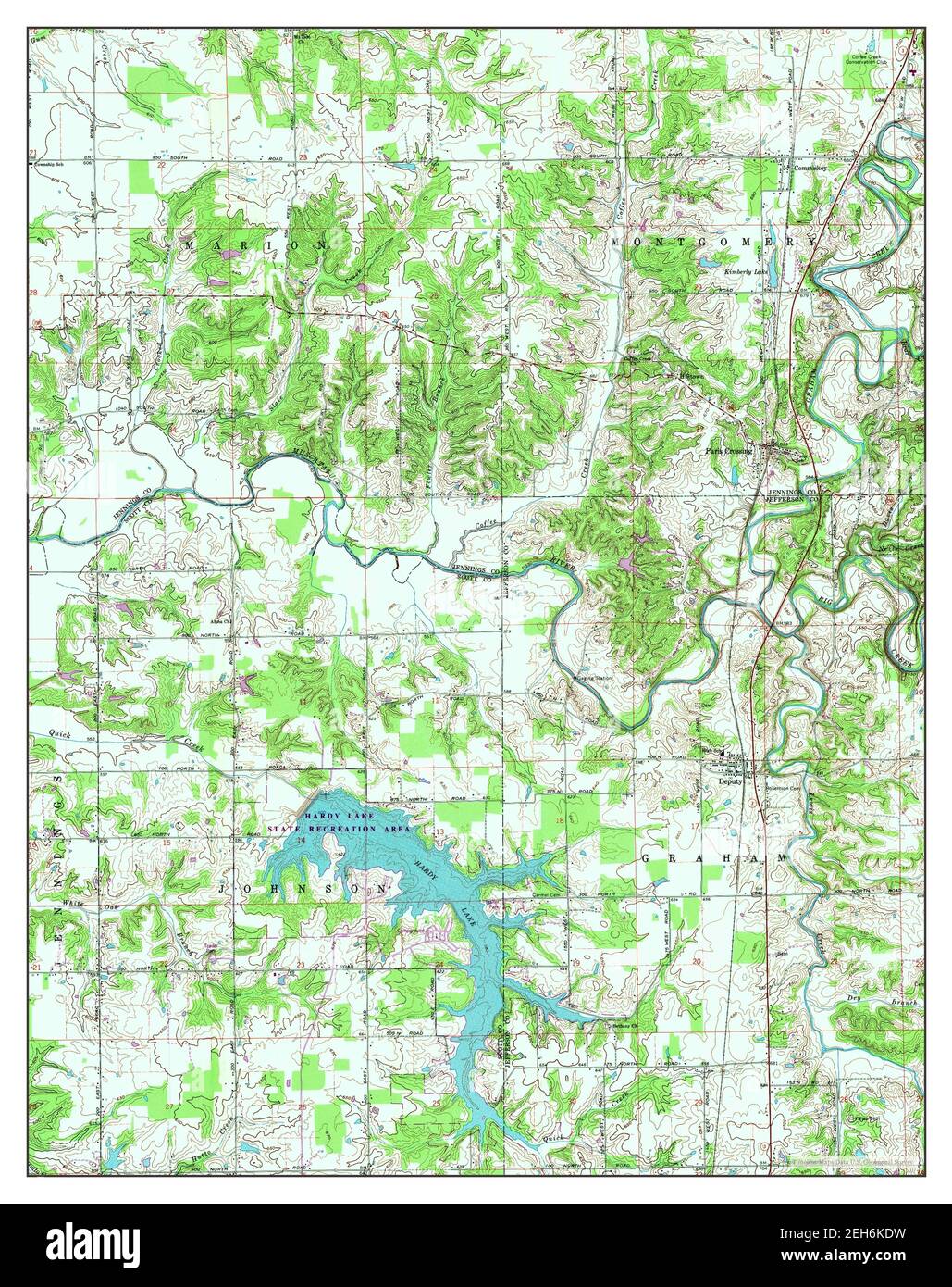 Deputy, Indiana, map 1968, 1:24000, United States of America by ...
