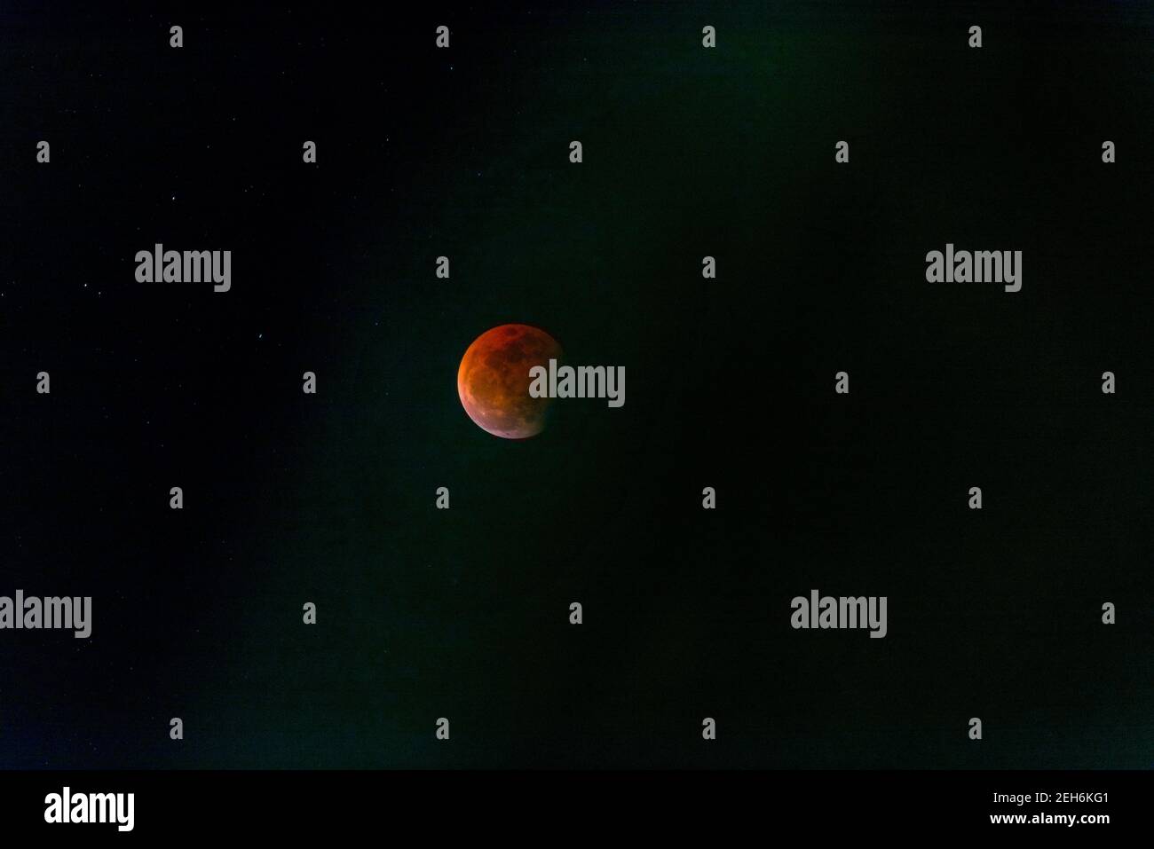lunar eclipse on clear night Stock Photo - Alamy