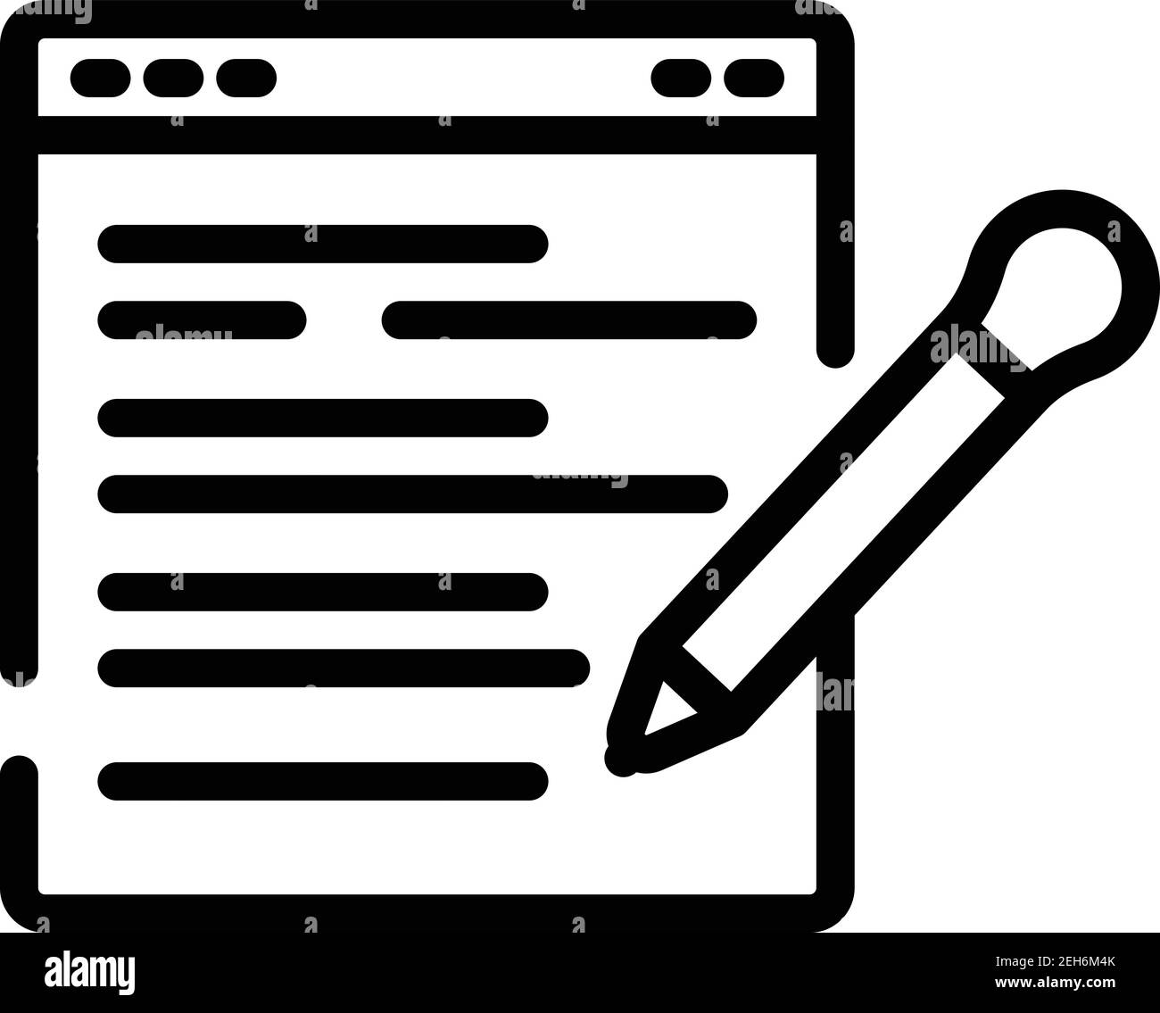 Writing web review icon. Outline writing web review vector icon for web ...