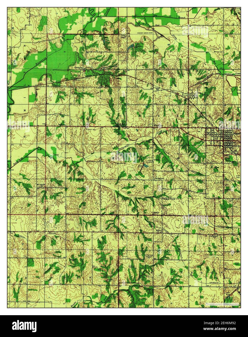 Dugger, Indiana, map 1943, 1:24000, United States of America by ...