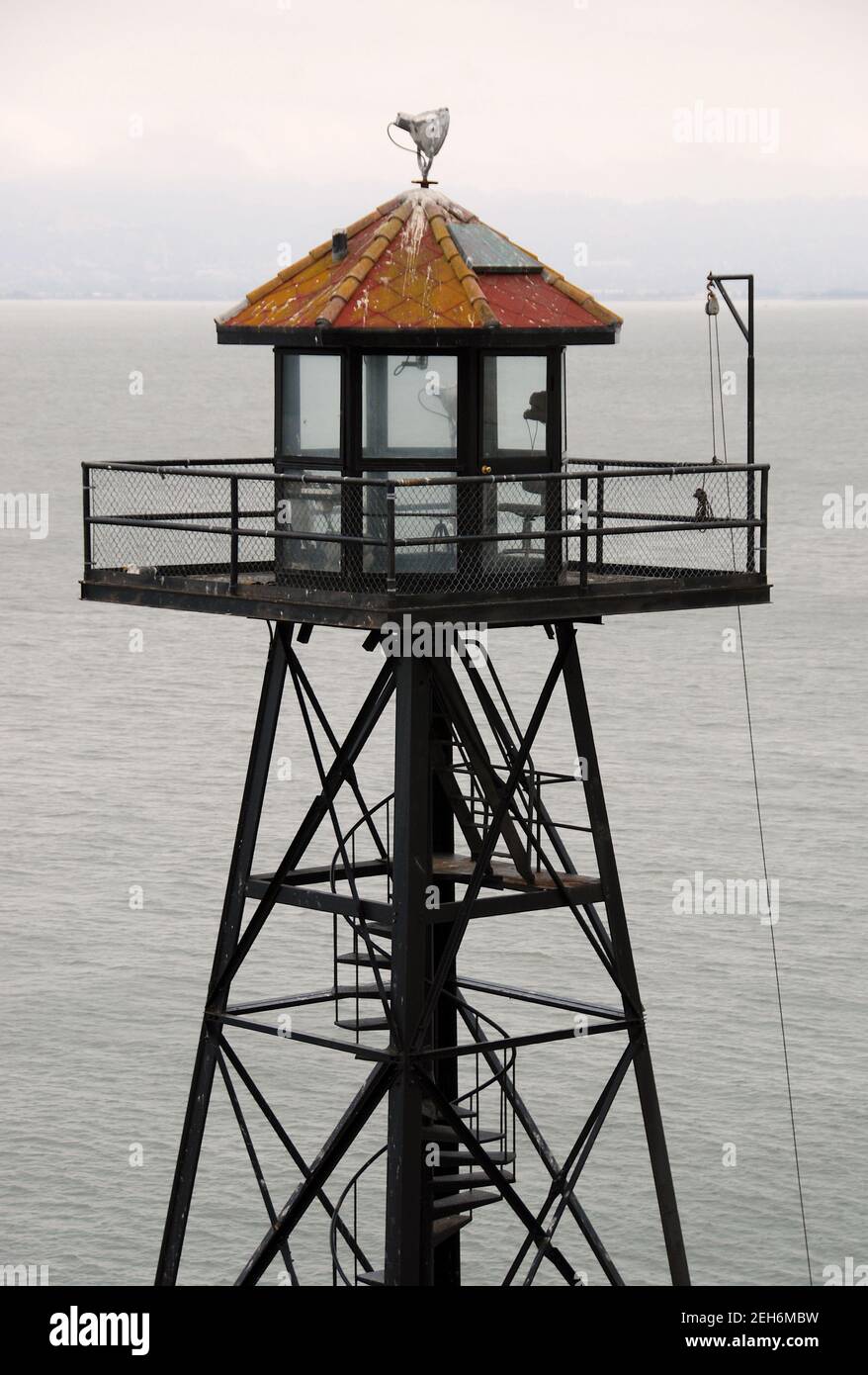 Guards Tower at Alcatraz Prison, USA Stock Photo - Alamy