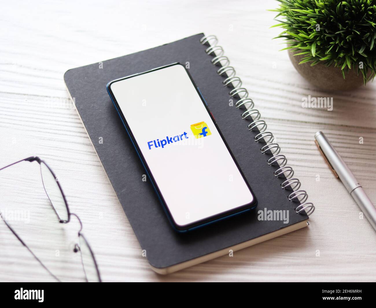 Assam, india - February 19, 2021 : Flipkart logo on phone screen stock ...