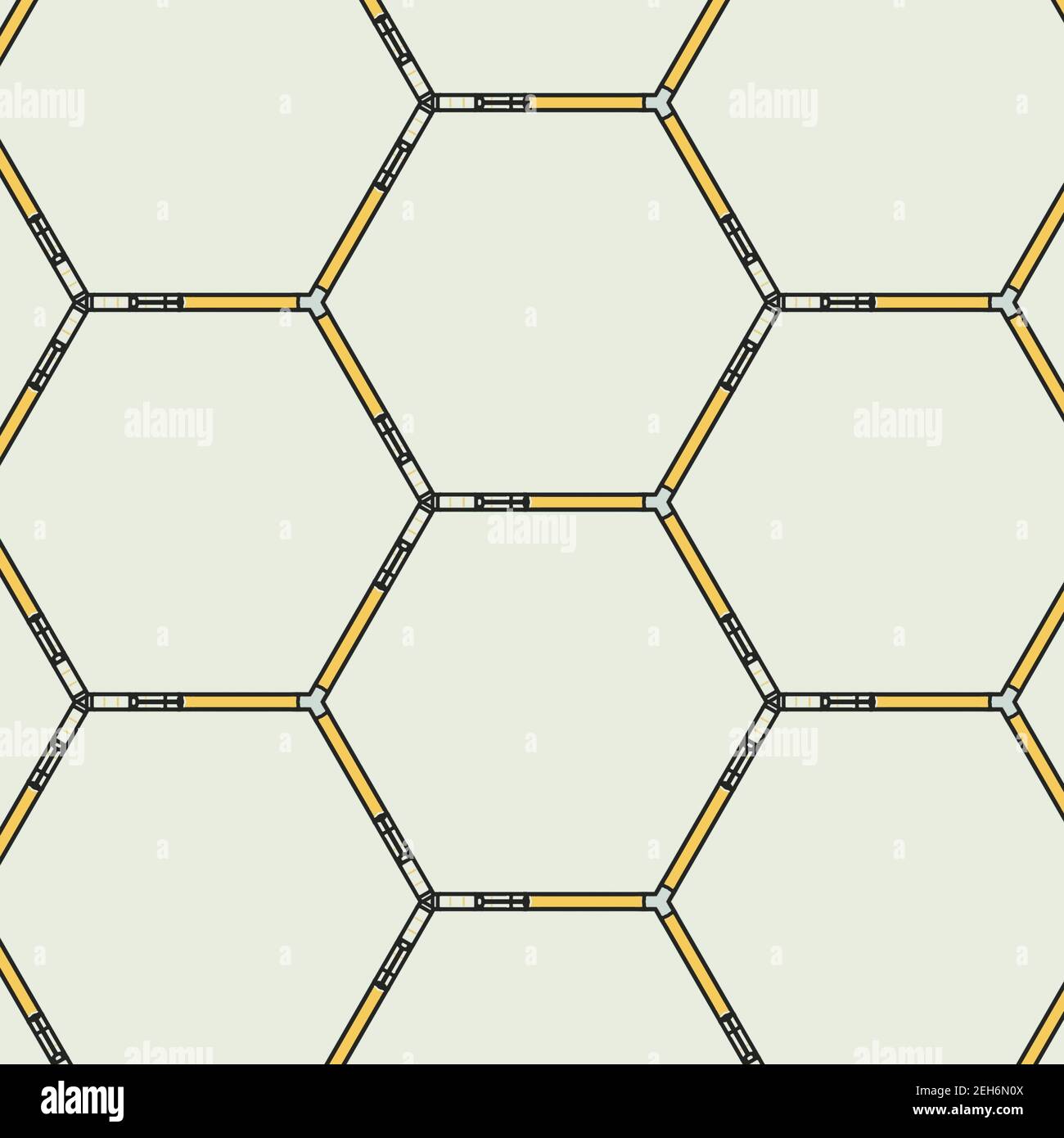 Illustration of abstract hexagon pattern background Stock Photo - Alamy