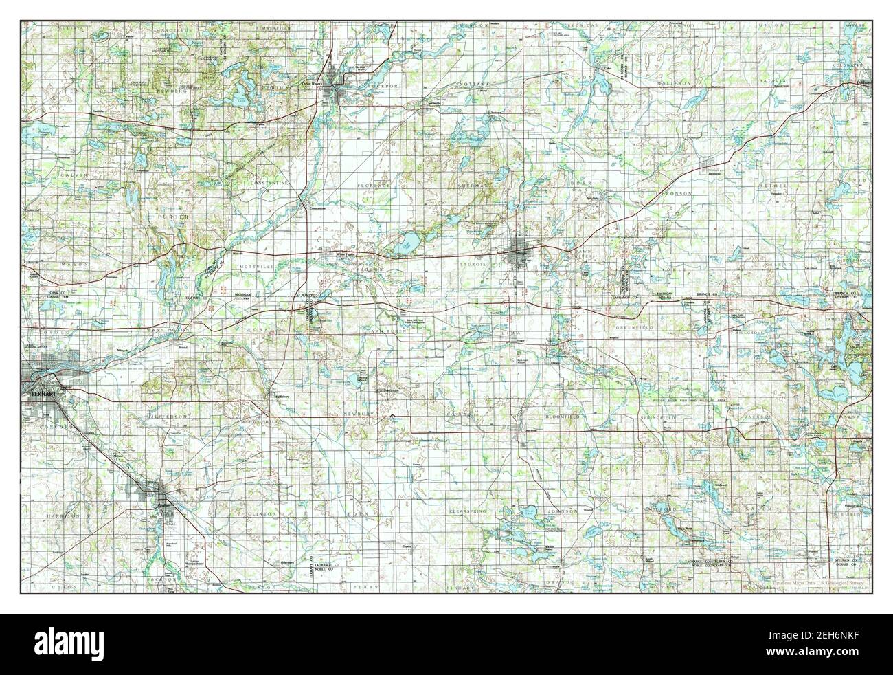 Elkhart, Indiana, map 1985, 1:100000, United States of America by ...
