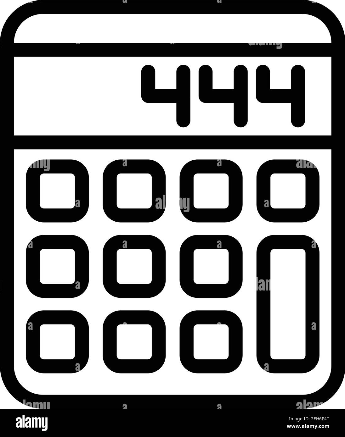 Calculator icon. Outline calculator vector icon for web design isolated ...