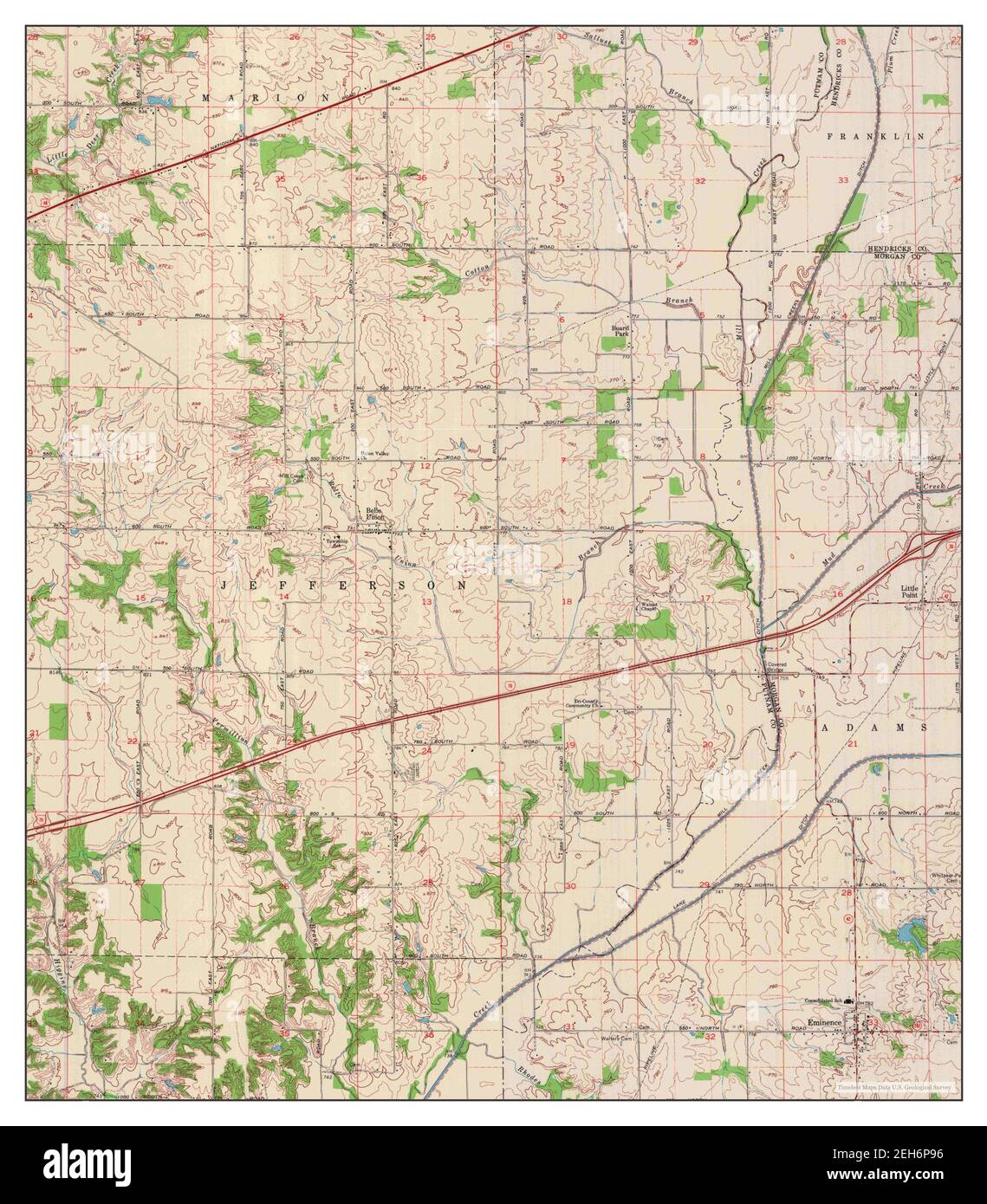 Map Of Eminence High Resolution Stock Photography and Images - Alamy