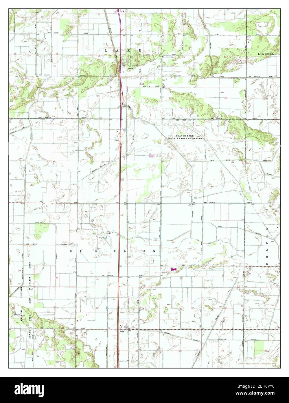 Enos, Indiana, map 1962, 1:24000, United States of America by Timeless ...