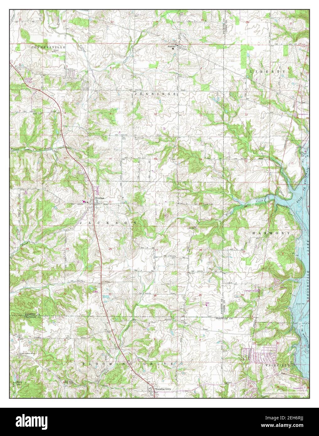 Everton, Indiana, map 1972, 1:24000, United States of America by ...