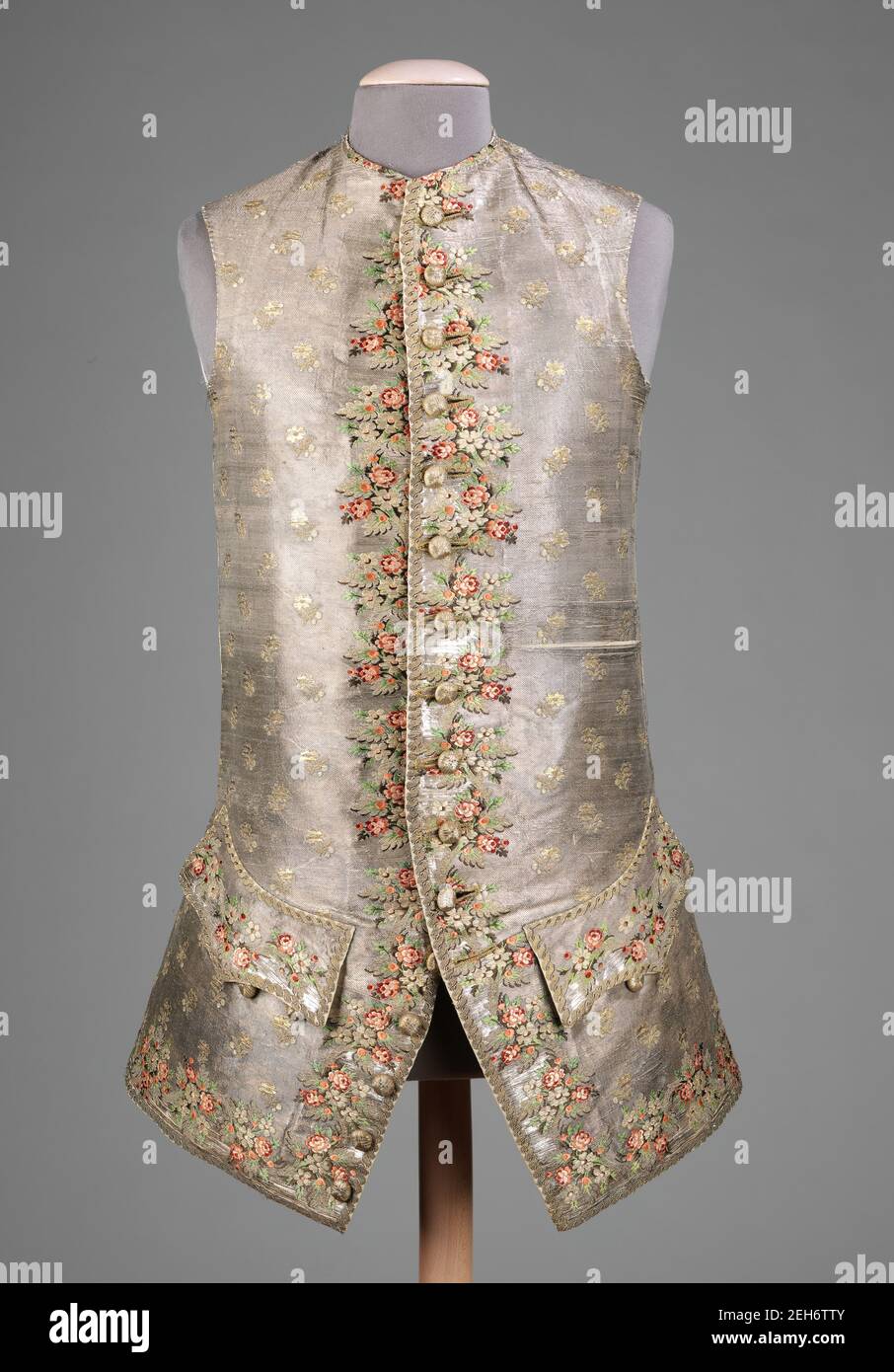 Waistcoat, probably British, 1750-70 Stock Photo - Alamy