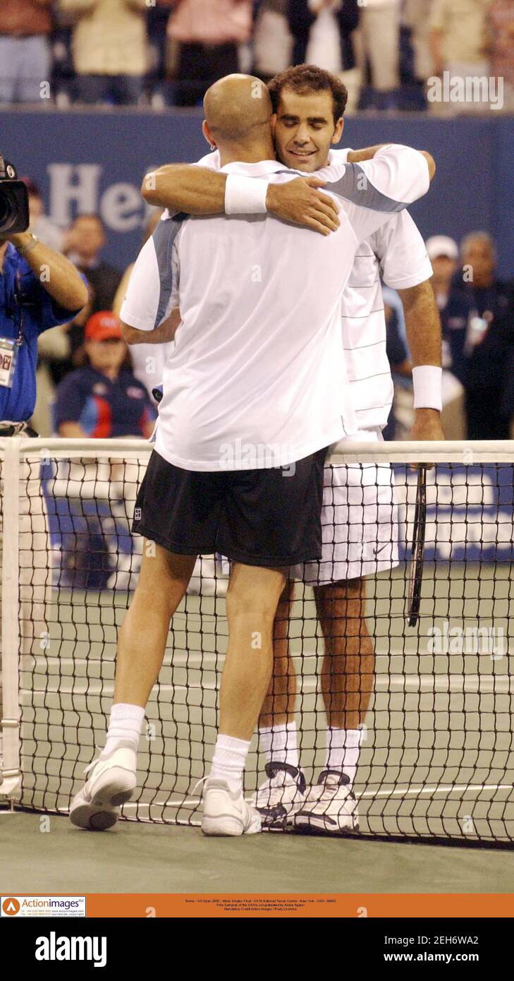 2002 us open agassi hi-res stock photography and images - Alamy