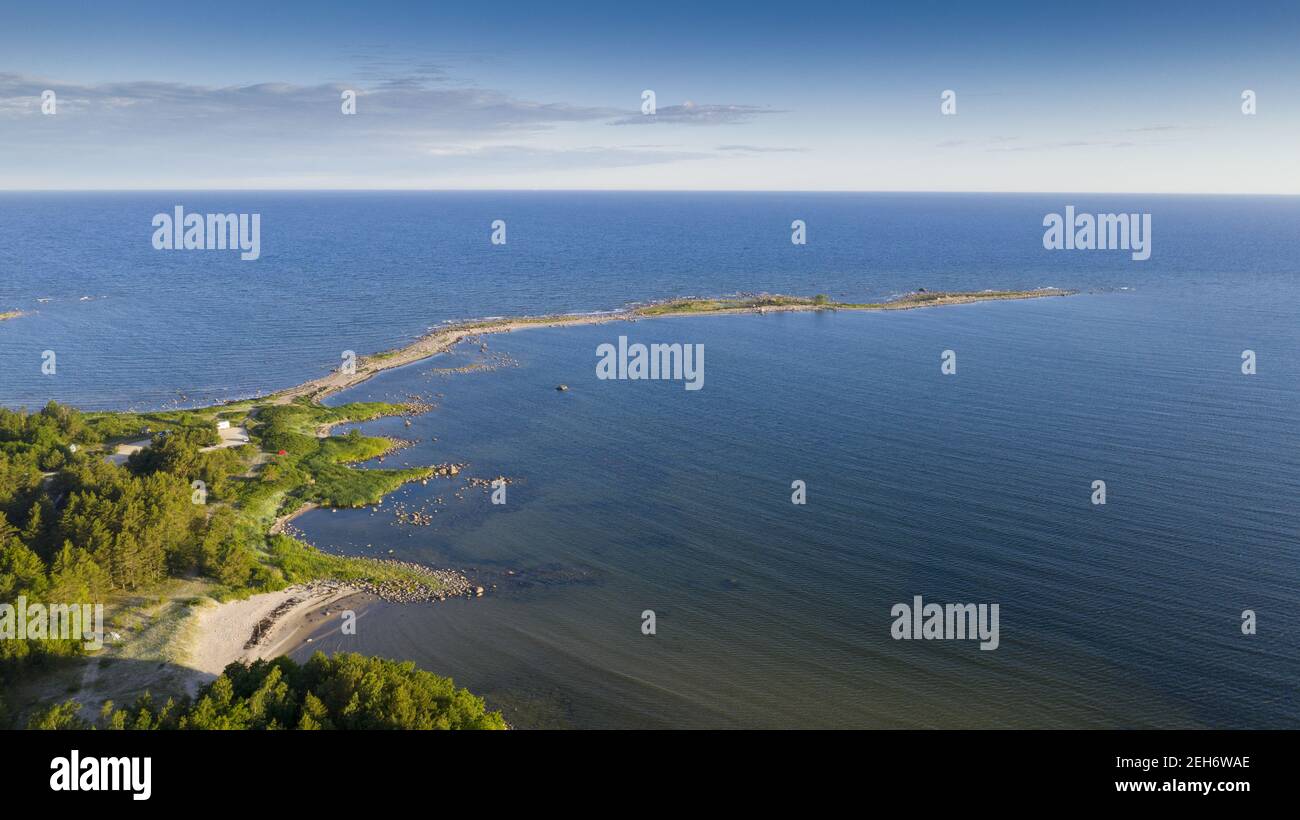 Aerial shot of Kihnu island in Estonia Stock Photo - Alamy