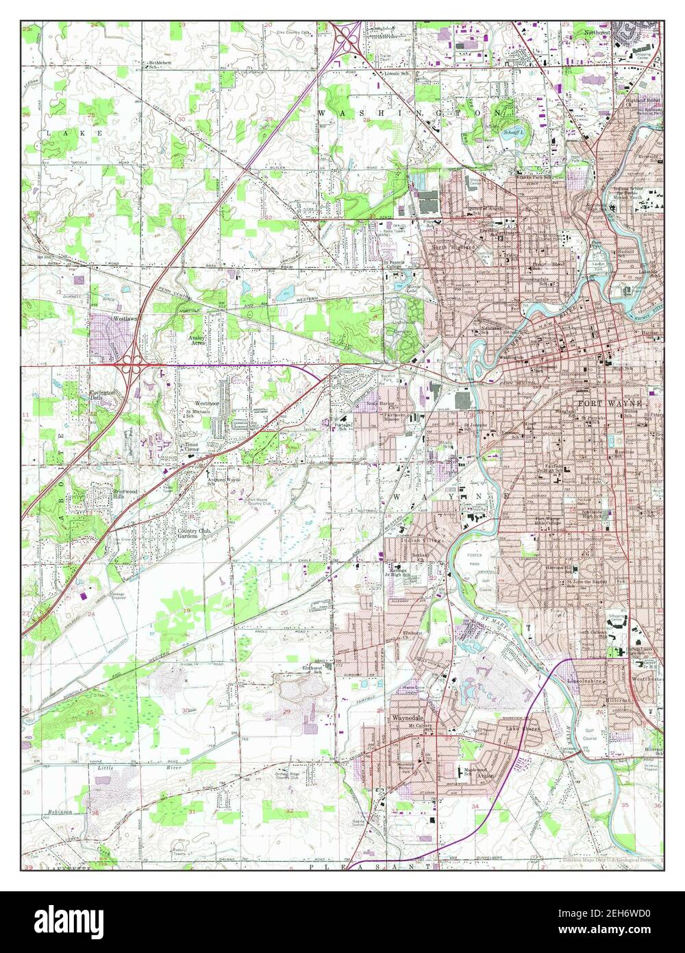 Fort Wayne West, Indiana, map 1963, 1:24000, United States of America ...