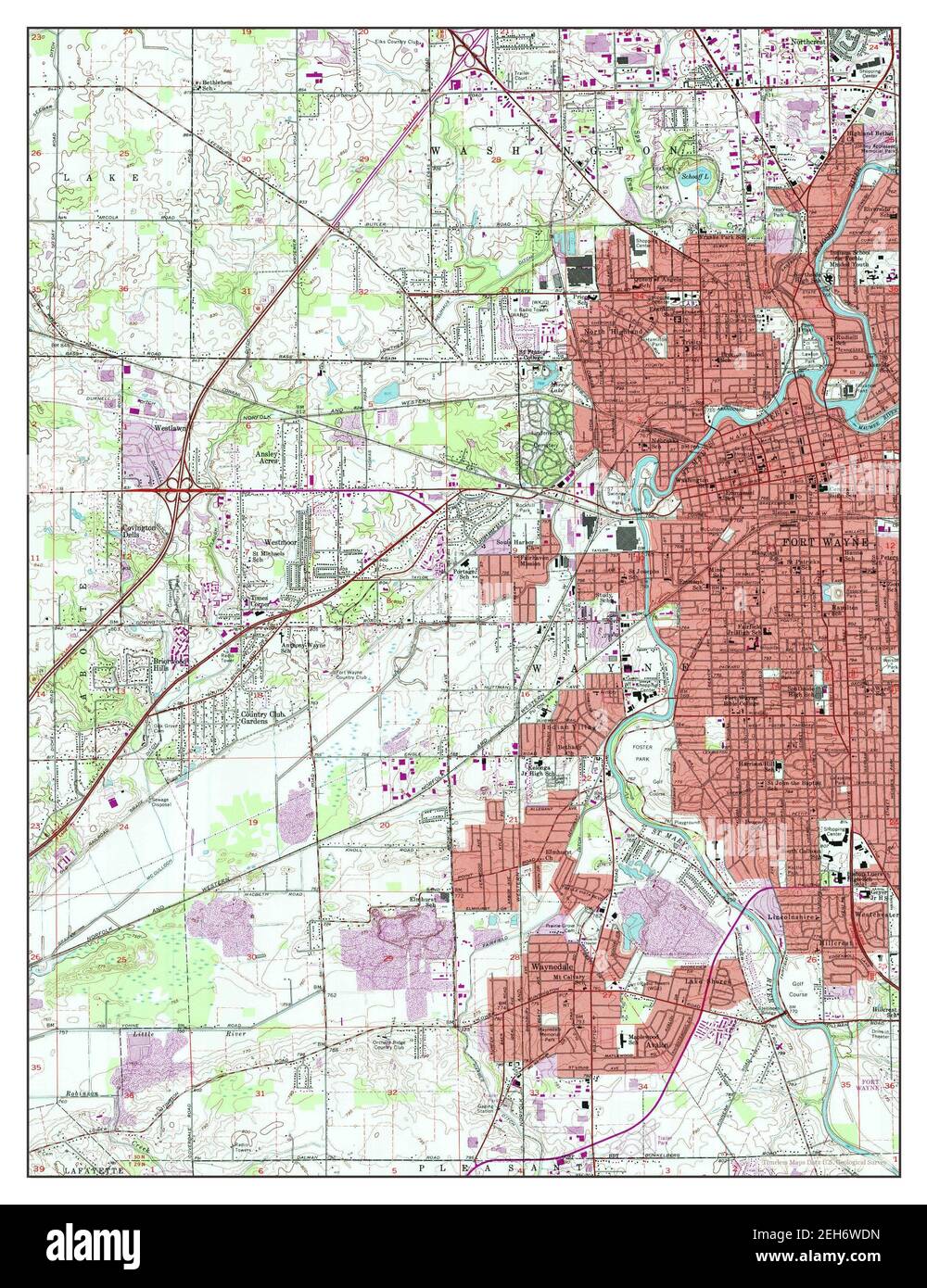 Fort Wayne West, Indiana, map 1963, 1:24000, United States of America ...