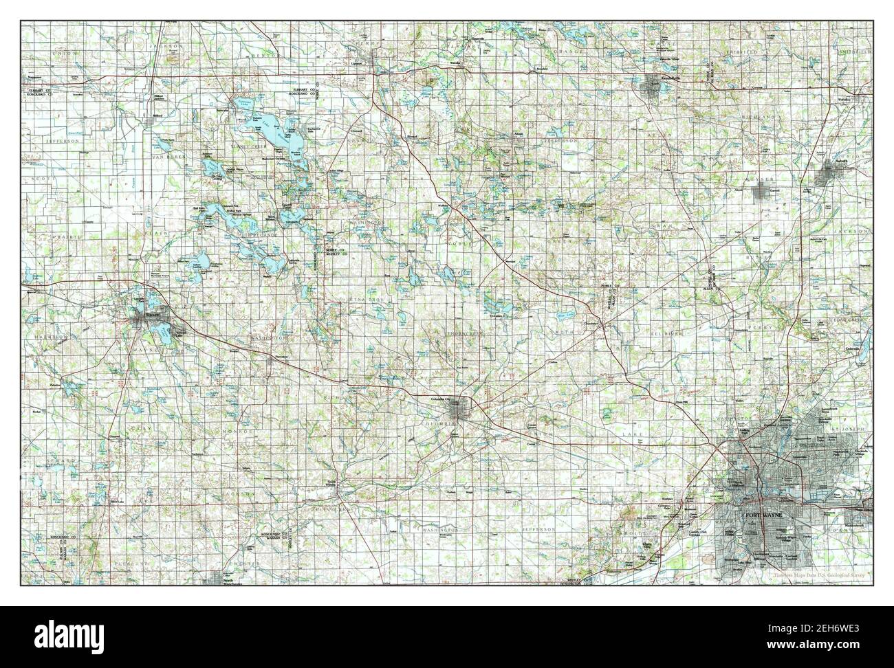 Map of fort wayne hi-res stock photography and images - Alamy