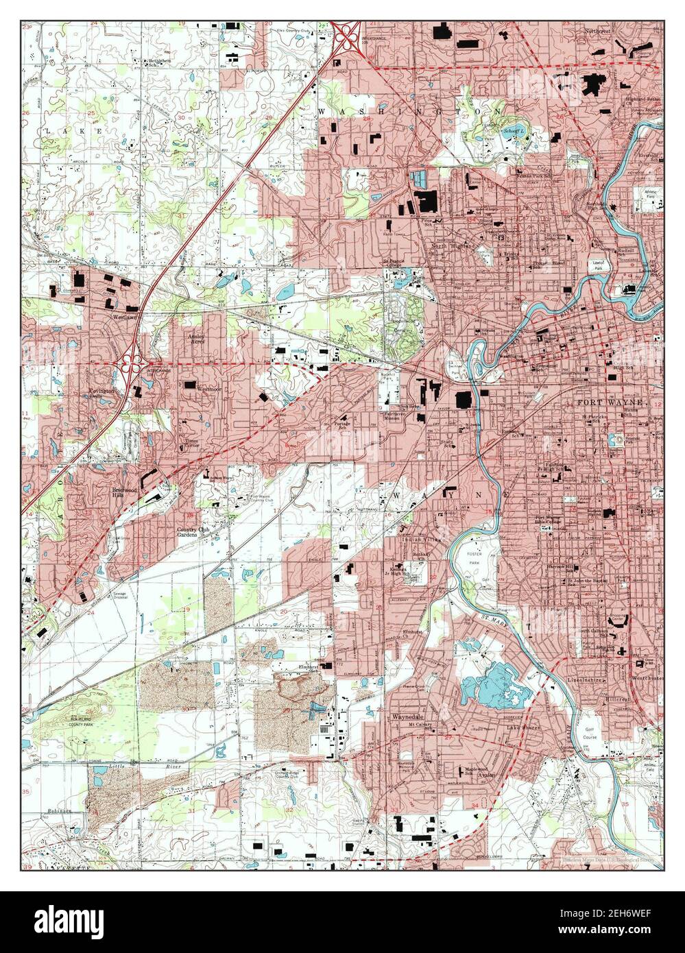 Fort wayne map Cut Out Stock Images & Pictures - Alamy