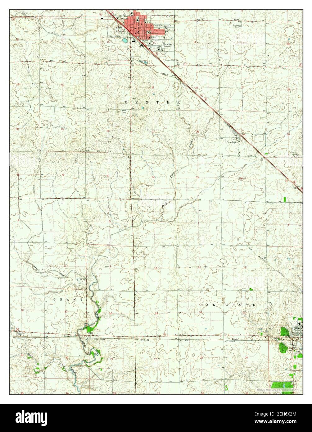 Fowler, Indiana, map 1962, 1:24000, United States of America by ...