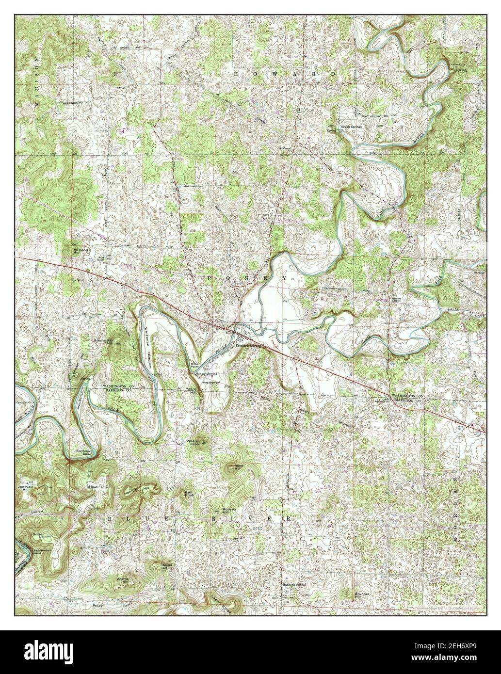 Fredericksburg, Indiana, map 1966, 1:24000, United States of America by ...
