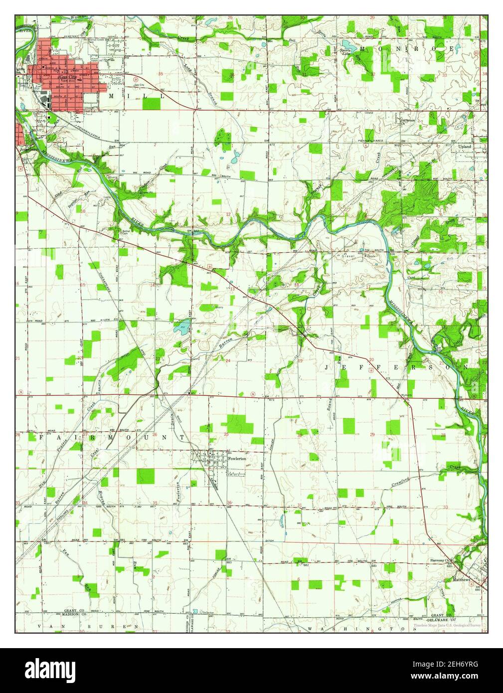 Gas City, Indiana, map 1960, 1:24000, United States of America by ...