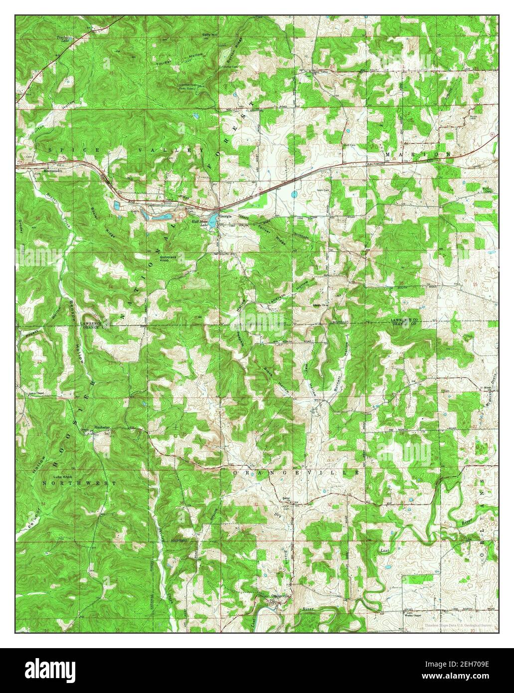 Georgia, Indiana, map 1965, 1:24000, United States of America by ...