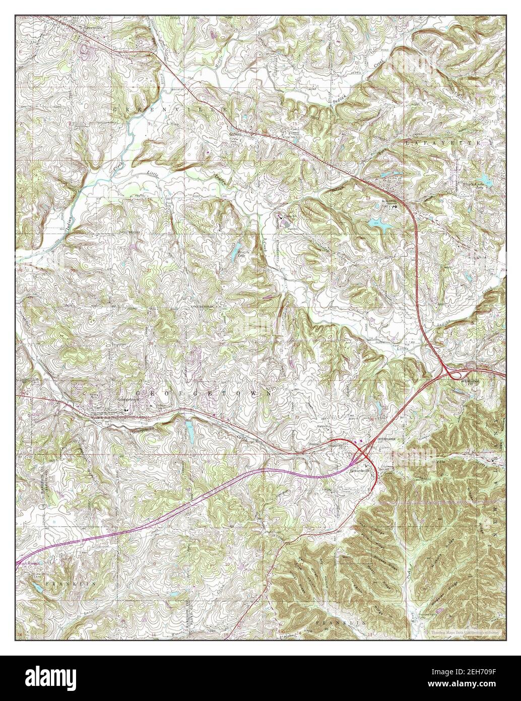 Old map of georgetown Cut Out Stock Images & Pictures - Alamy