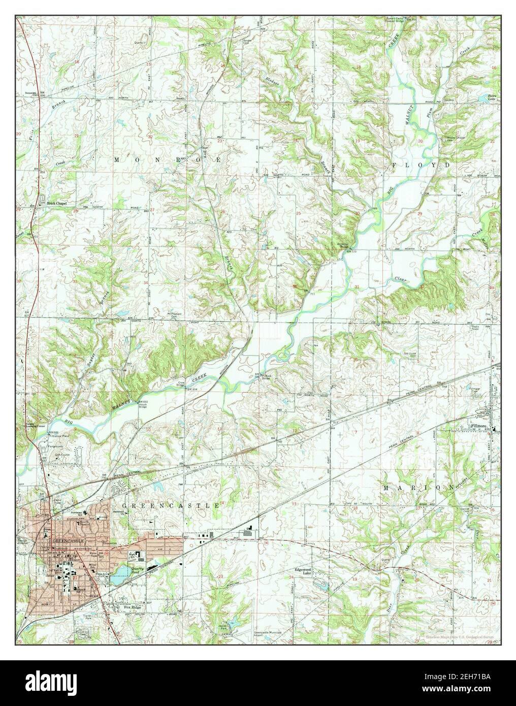 Map of greencastle hi-res stock photography and images - Alamy