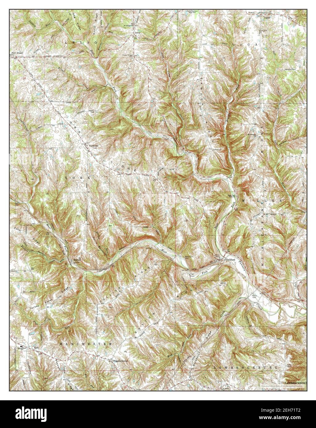 Guilford, Indiana, map 1966, 1:24000, United States of America by ...