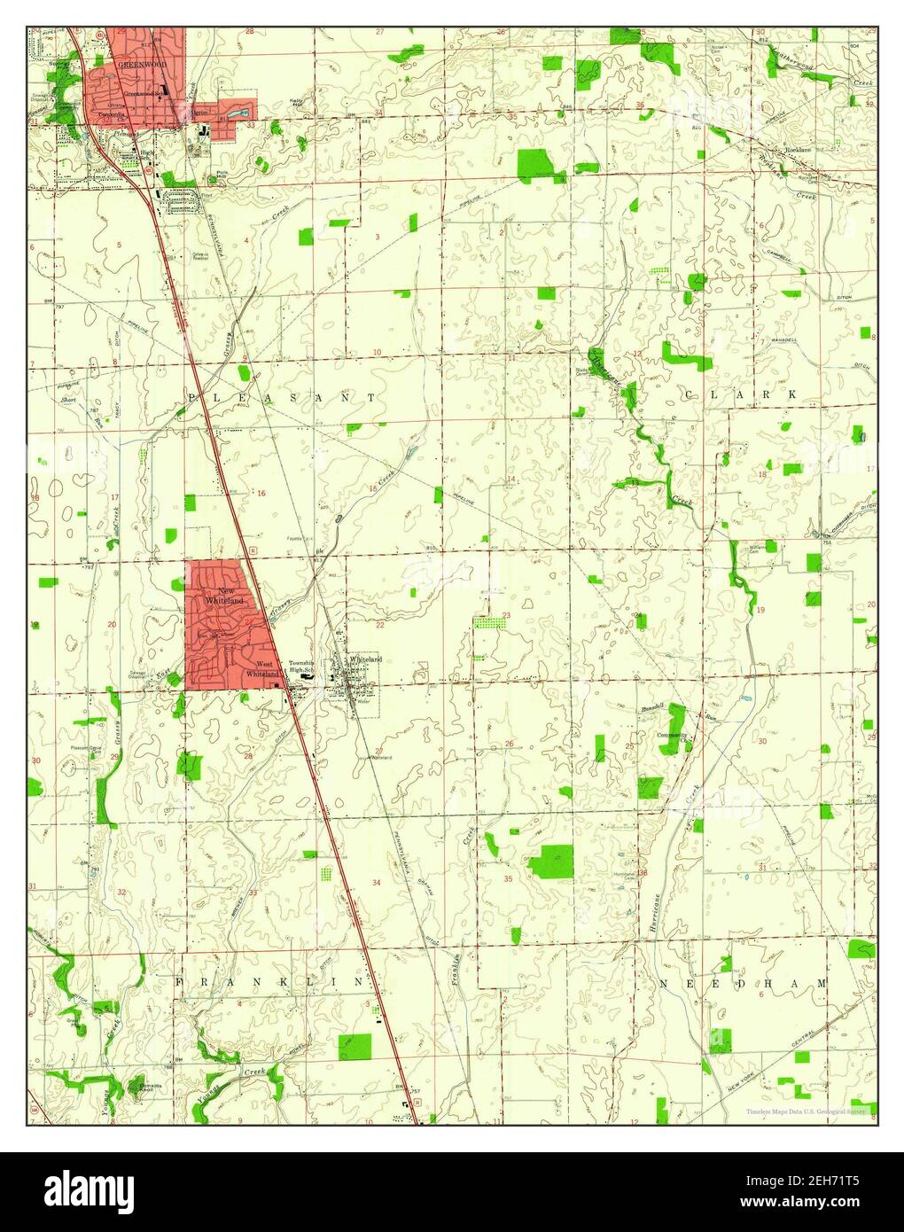 Greenwood, Indiana, map 1959, 1:24000, United States of America by ...