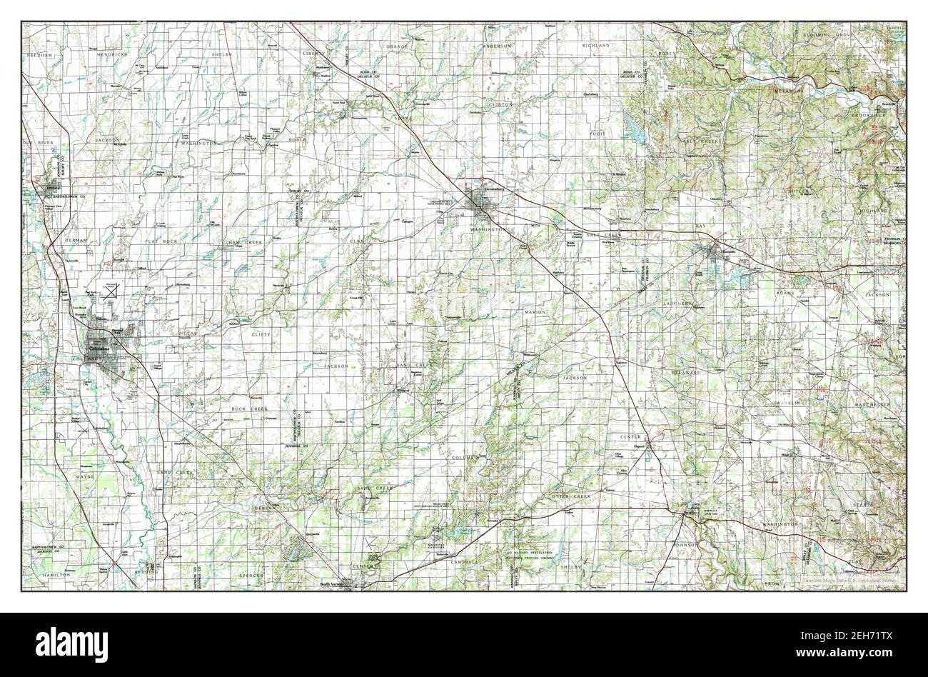 Greensburg map hi-res stock photography and images - Alamy