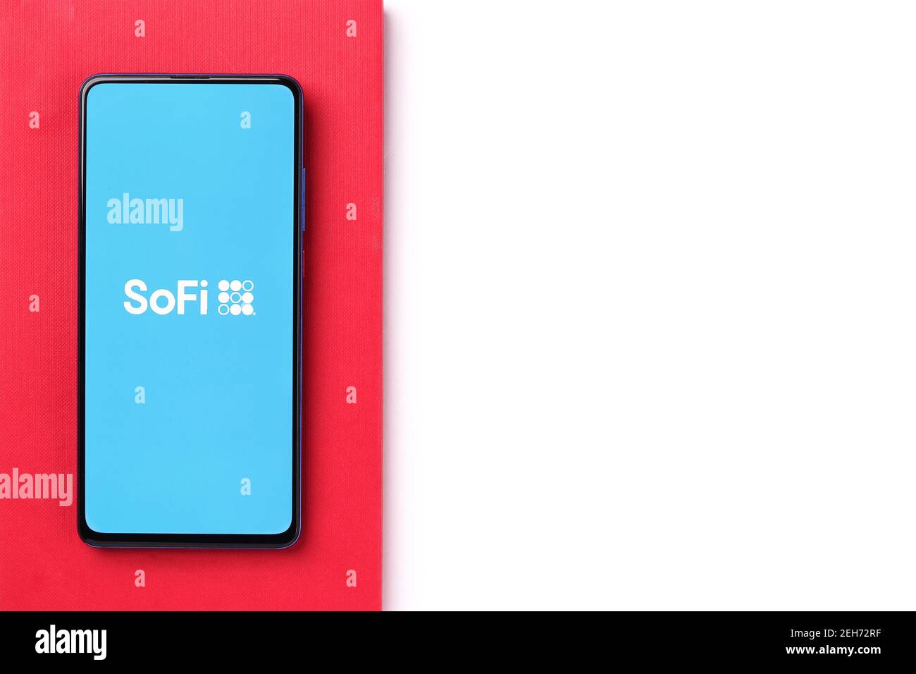 Assam, india - February 19, 2021 : SoFi logo on phone screen stock ...