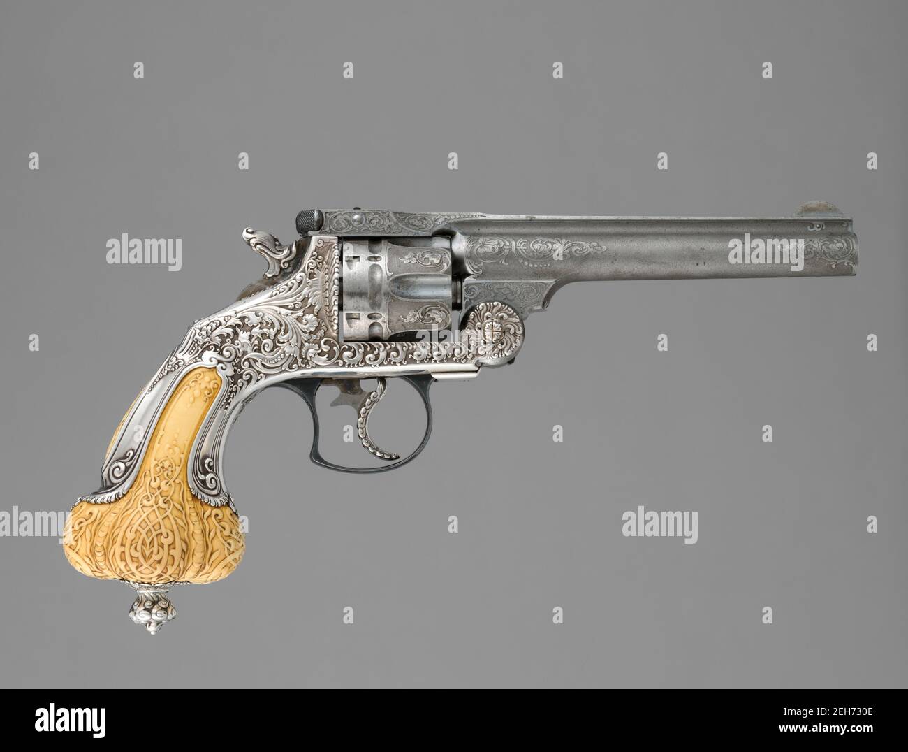Smith & Wesson .44 Double-Action Frontier Model Revolver decorated by ...