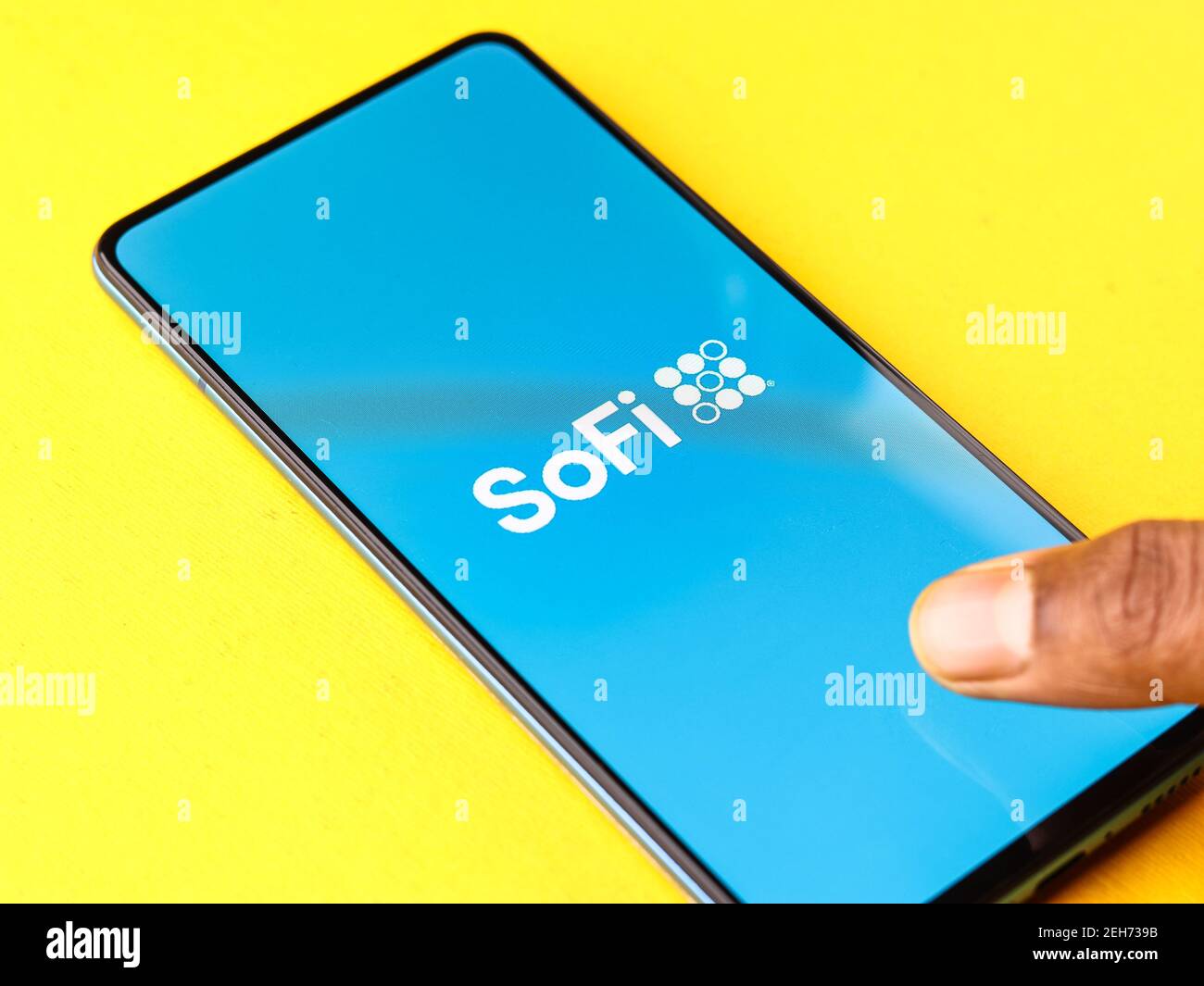 Assam, india - February 19, 2021 : SoFi logo on phone screen stock ...