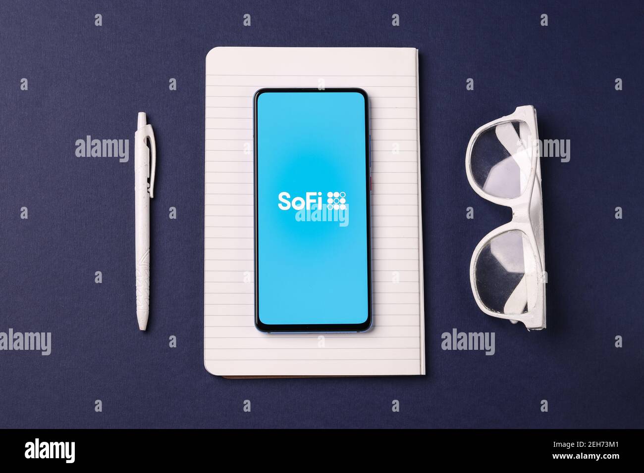 Assam, india - February 19, 2021 : SoFi logo on phone screen stock ...