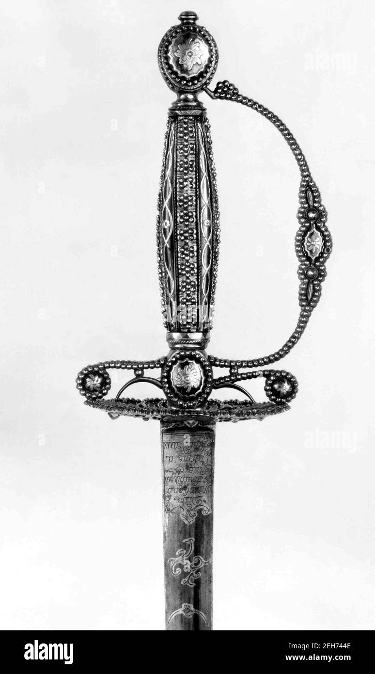 Smallsword, British, probably London, ca. 1780-85 Stock Photo - Alamy