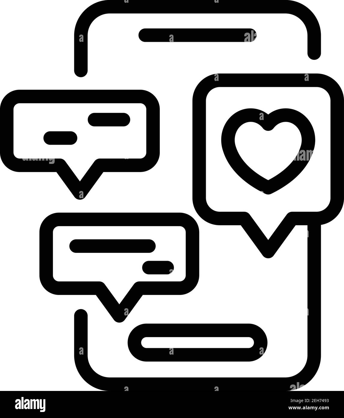 Smartphone interaction icon. Outline smartphone interaction vector icon ...