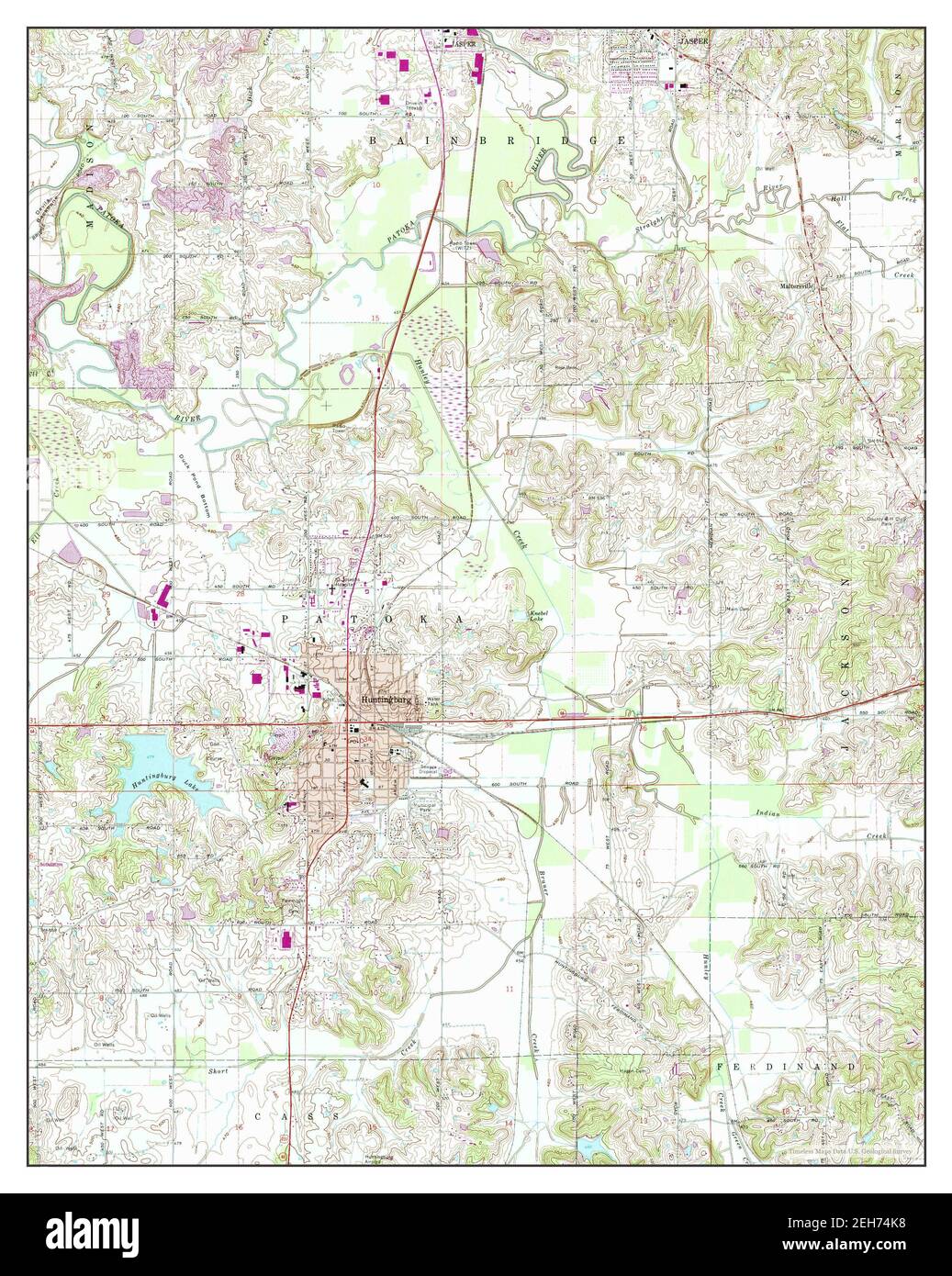 Map of huntingburg hi-res stock photography and images - Alamy