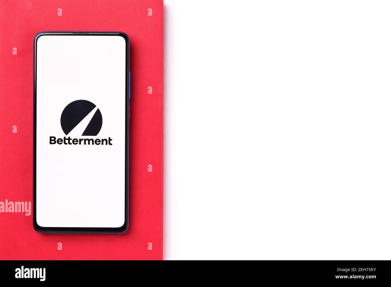 Assam, india - February 19, 2021 : Betterment logo on phone screen ...