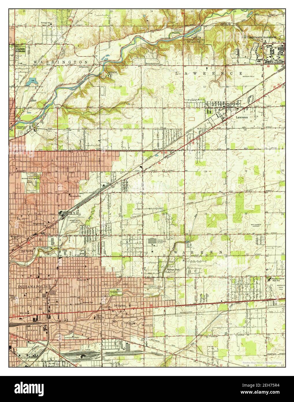 Indianapolis East, Indiana, map 1948, 1:24000, United States of America ...